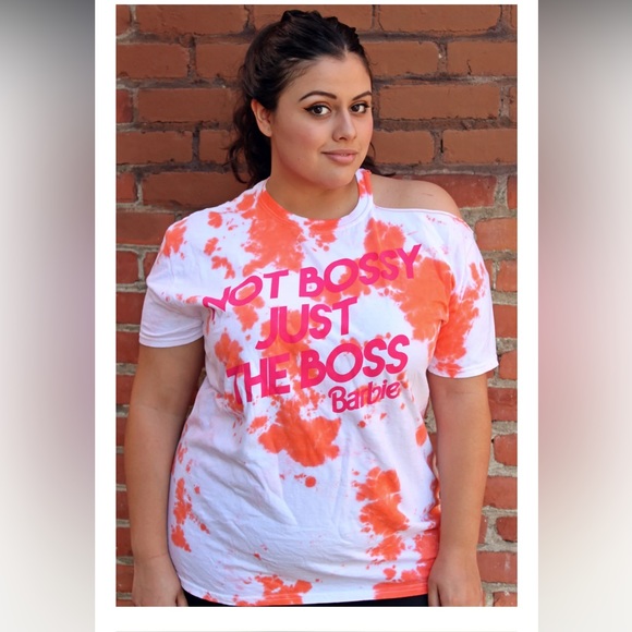 Love Tribe | Tops | Barbie Not Bossy Just The Boss Tyedye Cold Shoulder ...